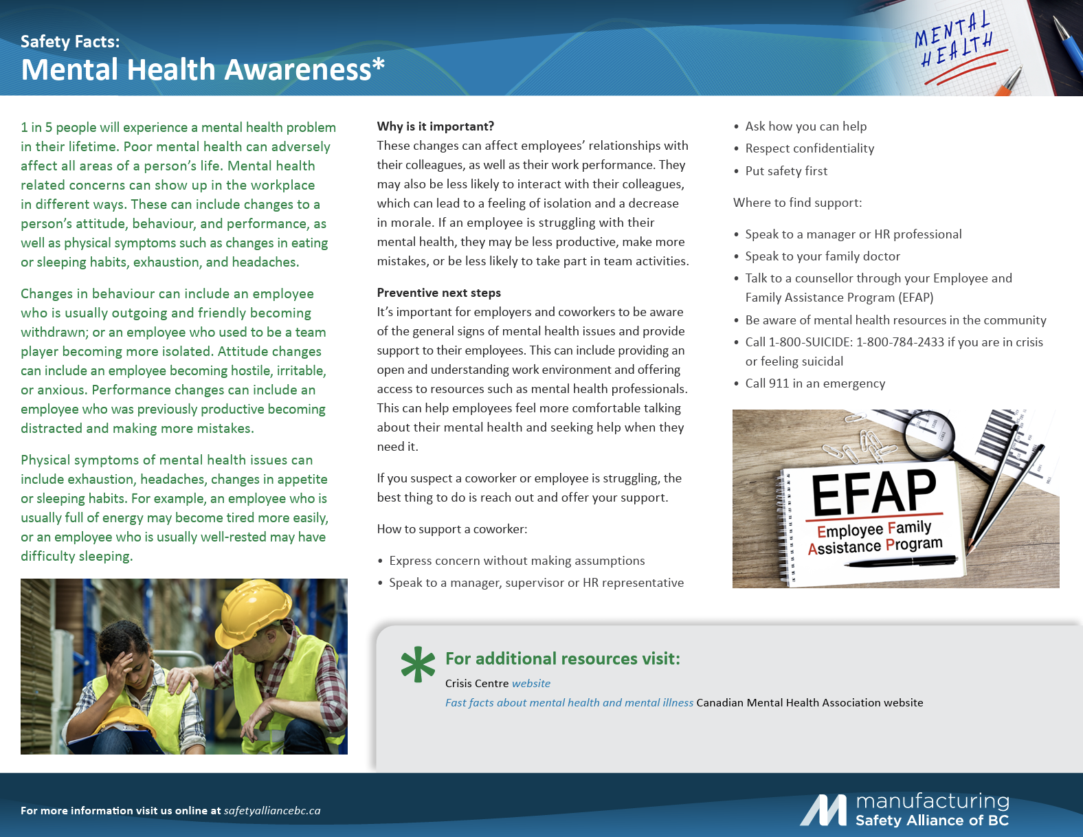 Mental Health Awareness - Manufacturing Safety Alliance of BC (2026)